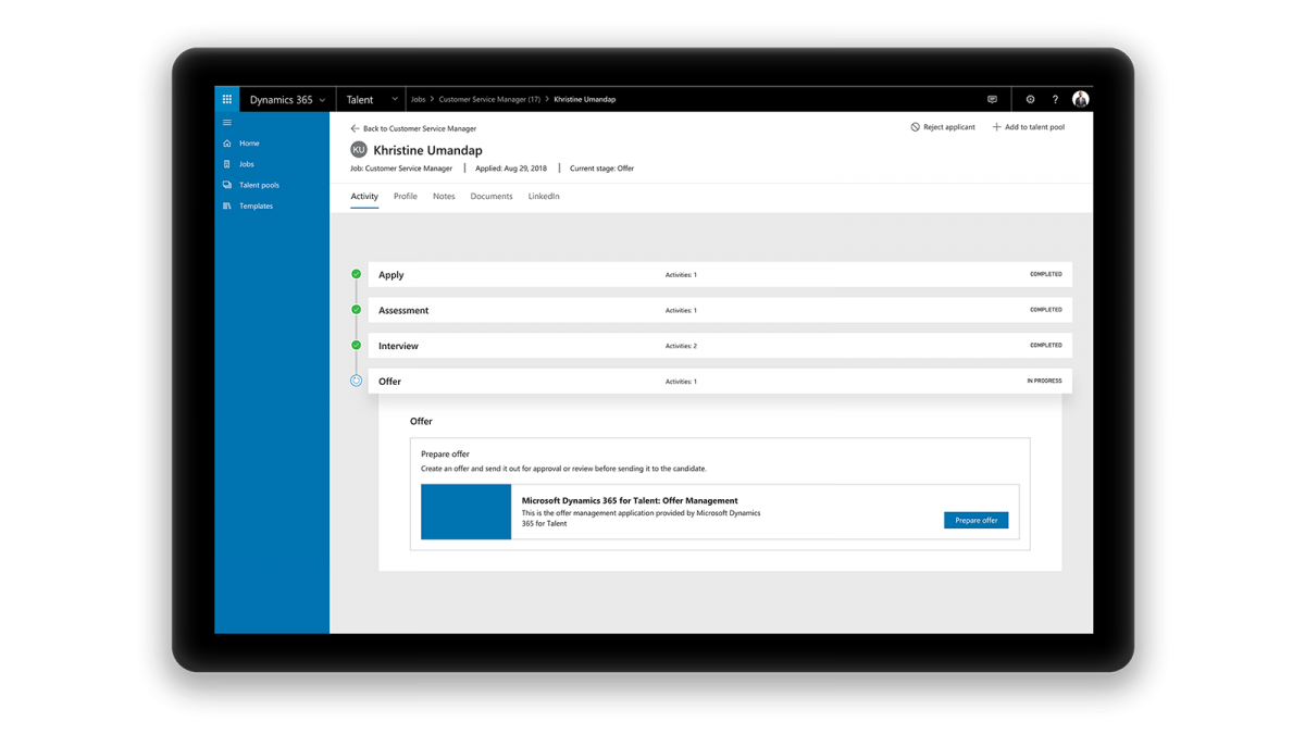 Dynamics 365 for Talent – Global Dynamic Solutions